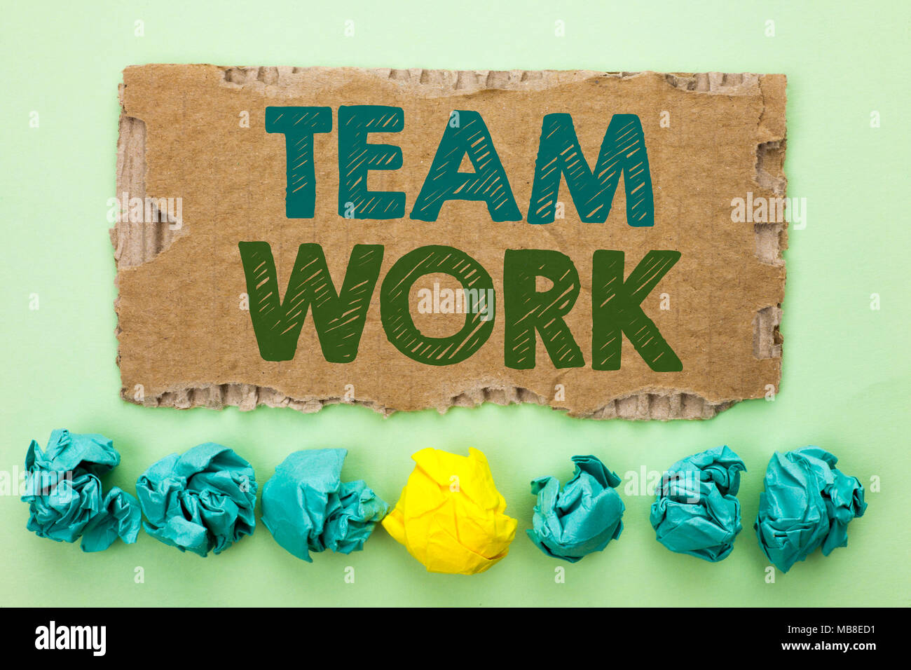 Conceptual hand writing showing Team Work. Business photo text ...