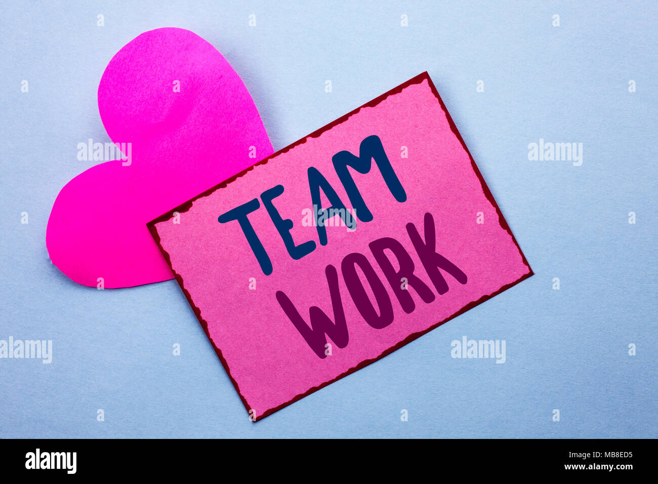 Writing note showing Team Work. Business photo showcasing Cooperation ...