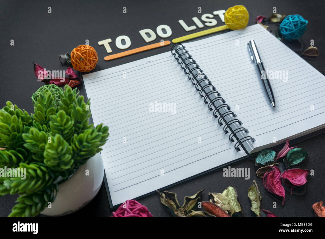 Colorful Decorated To Do List Stock Photo - Alamy