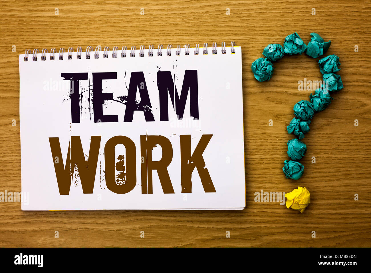 Text sign showing Team Work. Conceptual photo Cooperation Together ...