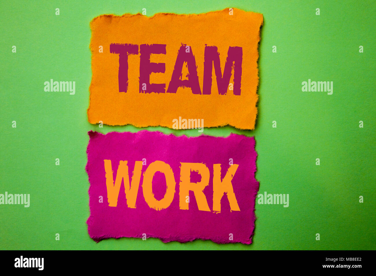 Handwriting text Team Work. Concept meaning Cooperation Together Group ...