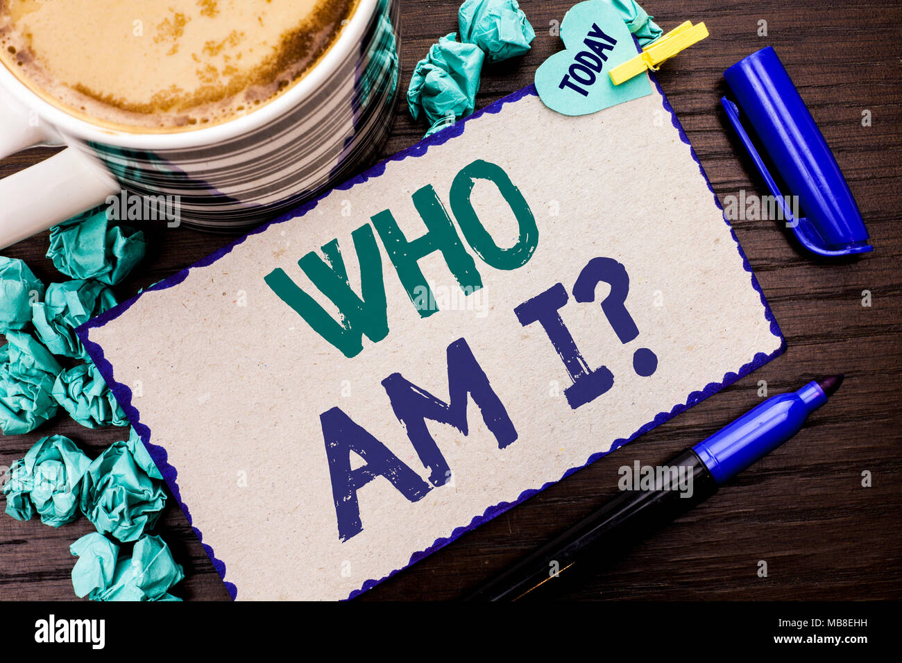 Conceptual hand writing showing Who Am I Question. Business photo ...