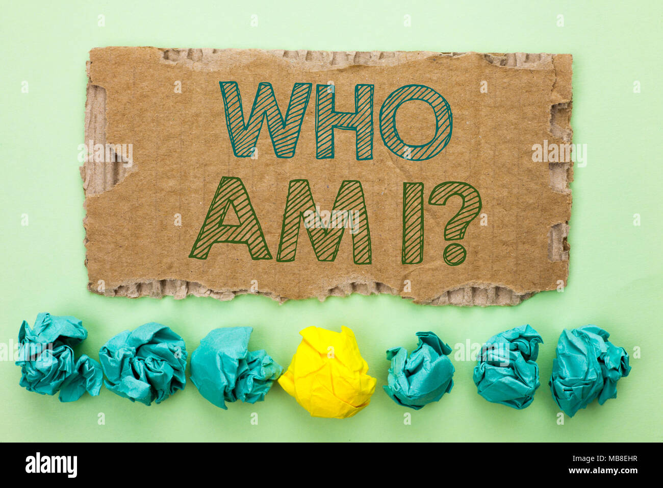 Conceptual hand writing showing Who Am I Question. Business photo text ...