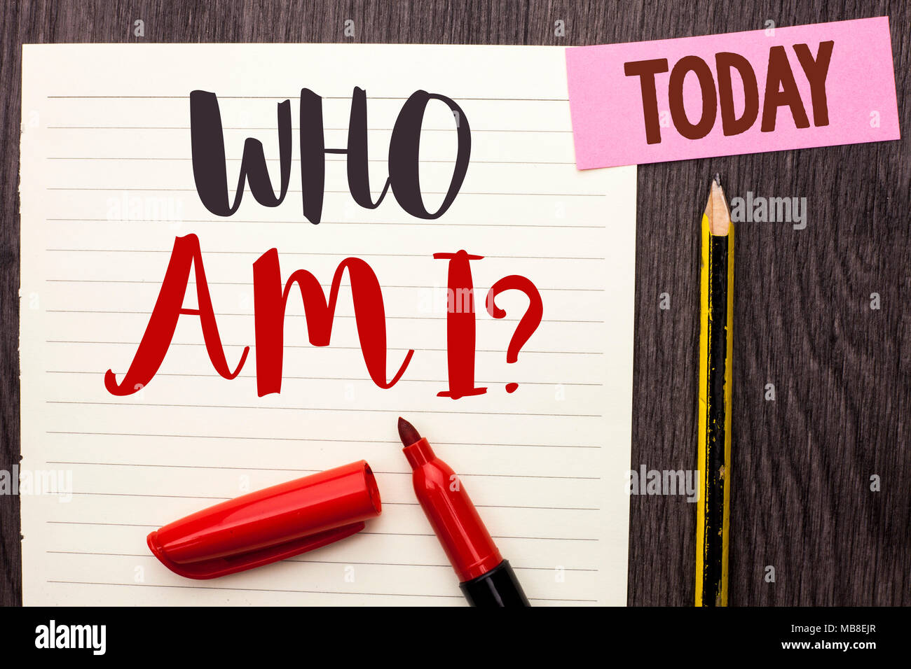 Writing note showing Who Am I Question. Business photo showcasing ...