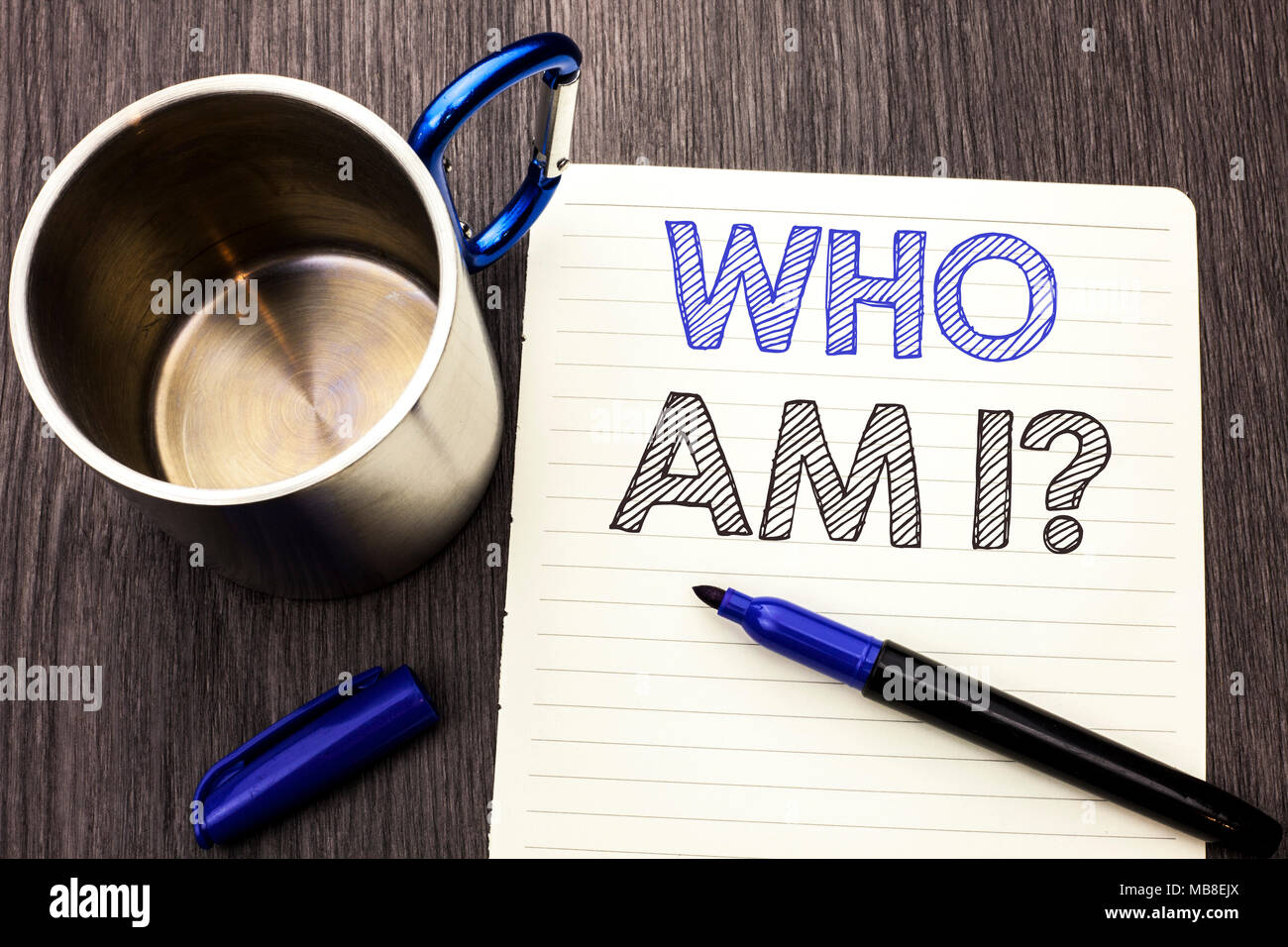 Conceptual hand writing showing Who Am I Question. Business photo ...
