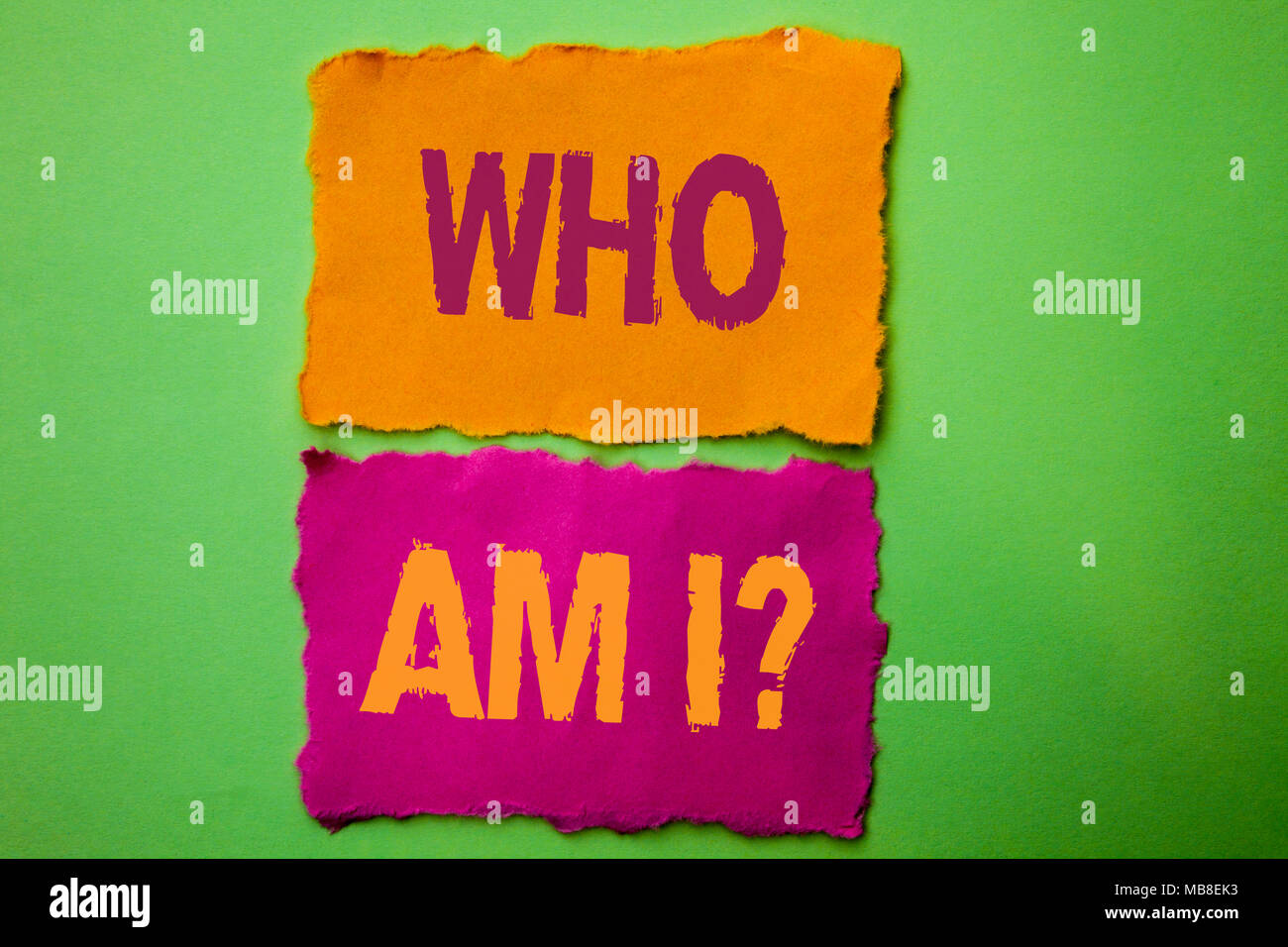 Handwriting text Who Am I Question. Concept meaning Question Asked ...