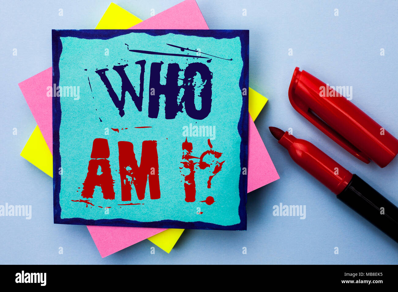 Writing note showing Who Am I Question. Business photo showcasing ...