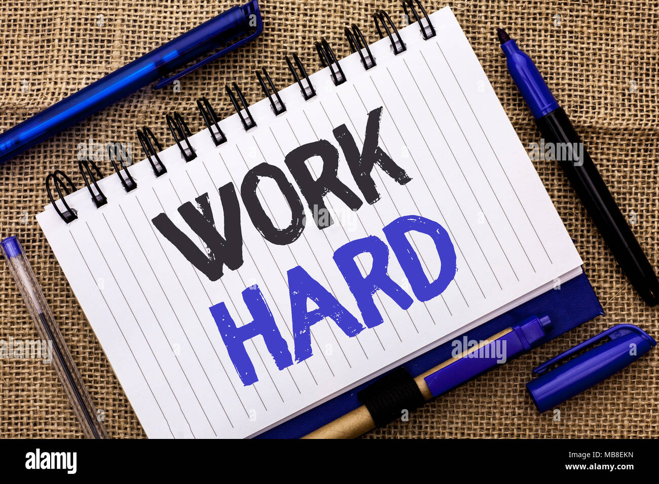 Conceptual hand writing showing Work Hard. Business photo showcasing ...