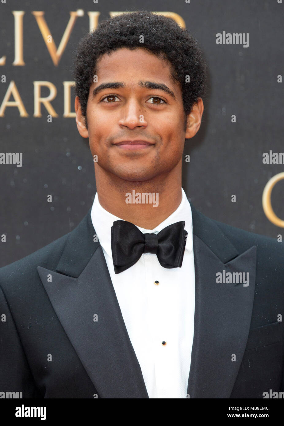 Alfred Enoch arriving for The Olivier Awards at the Royal Albert Hall ...