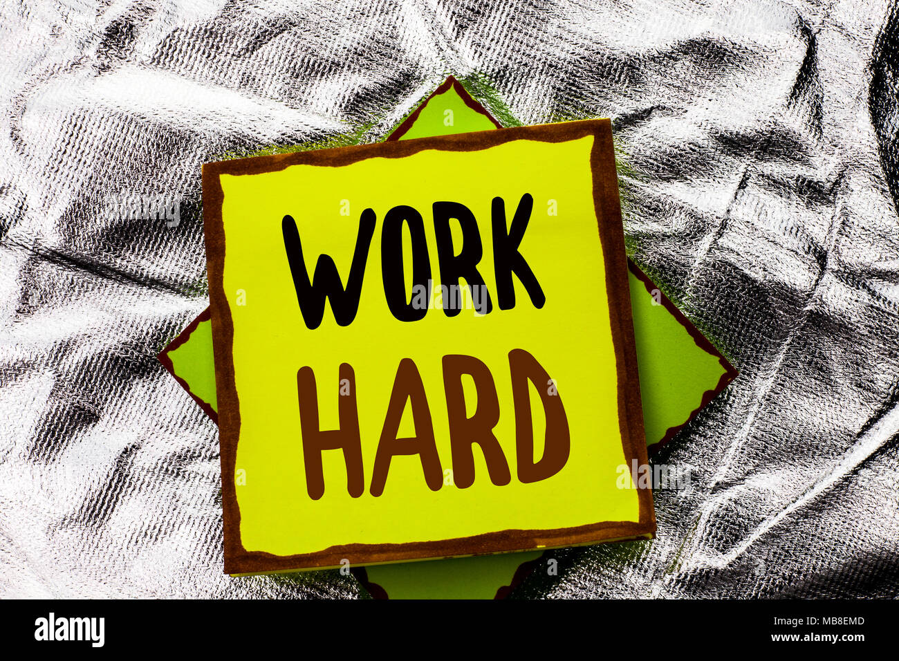 Text sign showing Work Hard. Conceptual photo Struggle Success Effort ...