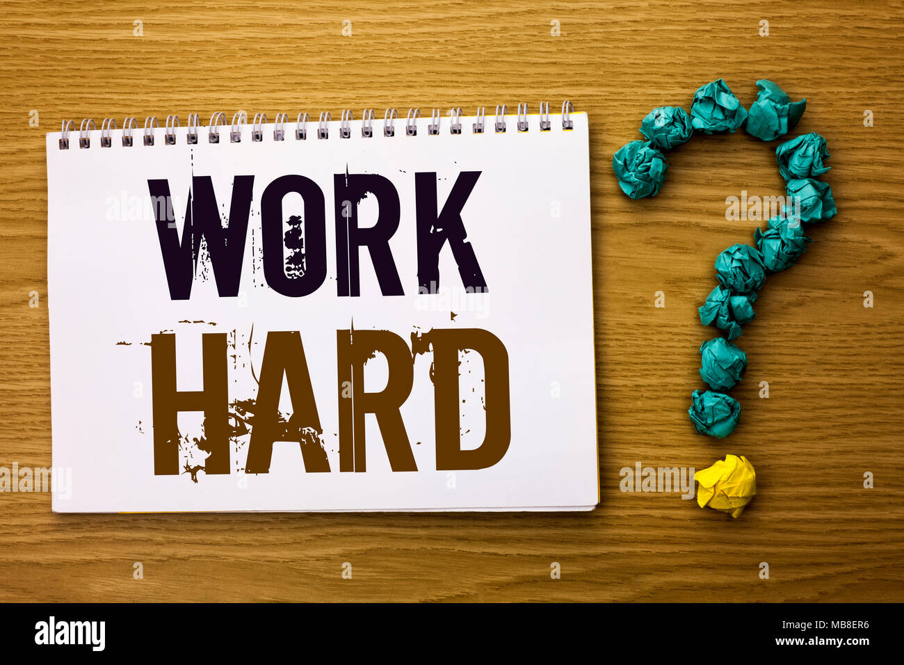 Text sign showing Work Hard. Conceptual photo Struggle Success Effort ...
