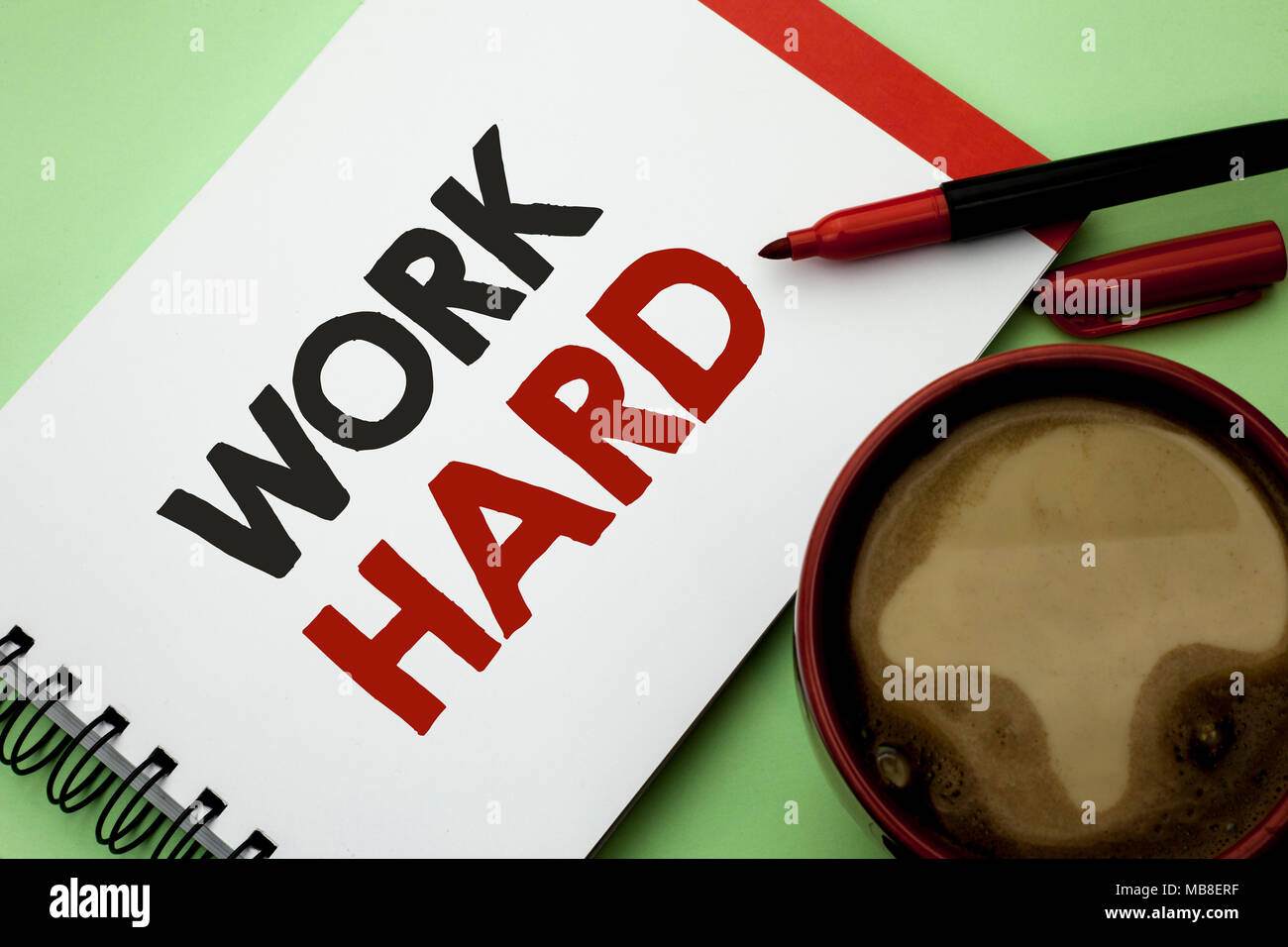 Handwriting text writing Work Hard. Concept meaning Struggle Success ...