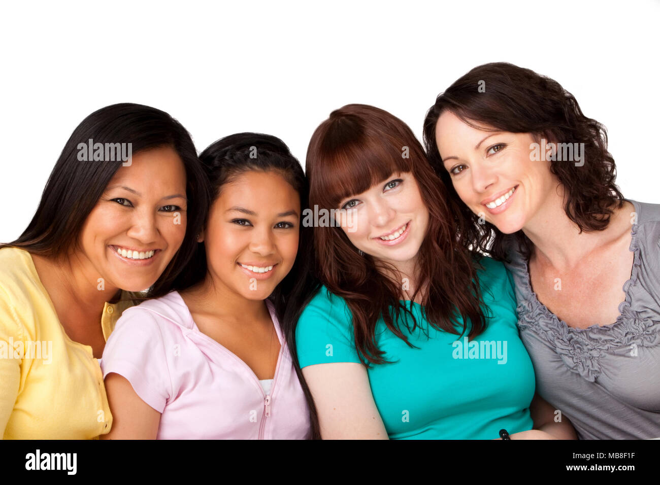 Diverse group of mothers and daughters Stock Photo - Alamy