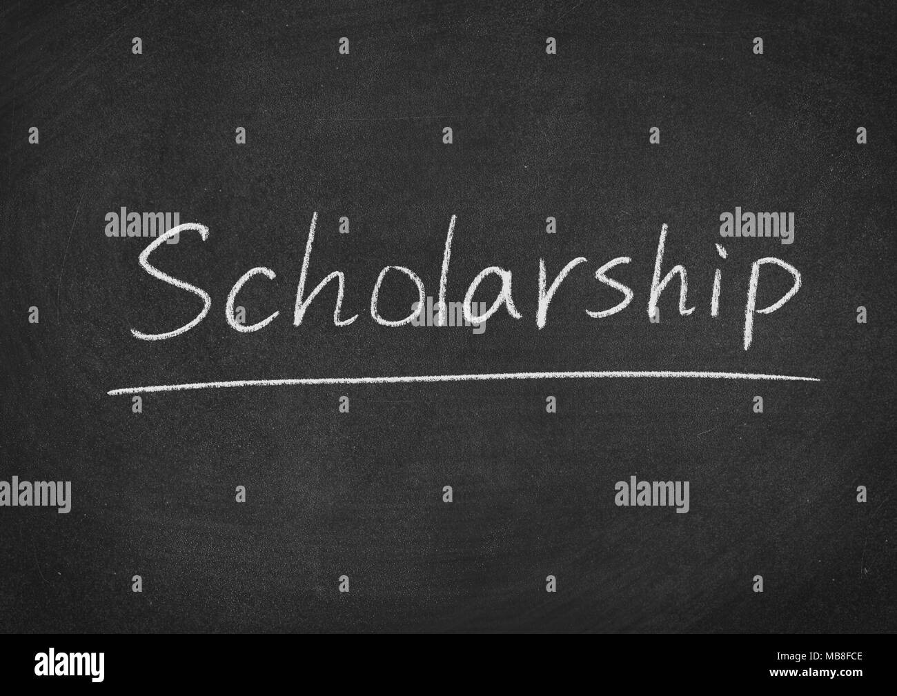 scholarship concept word on a blackboard background Stock Photo - Alamy