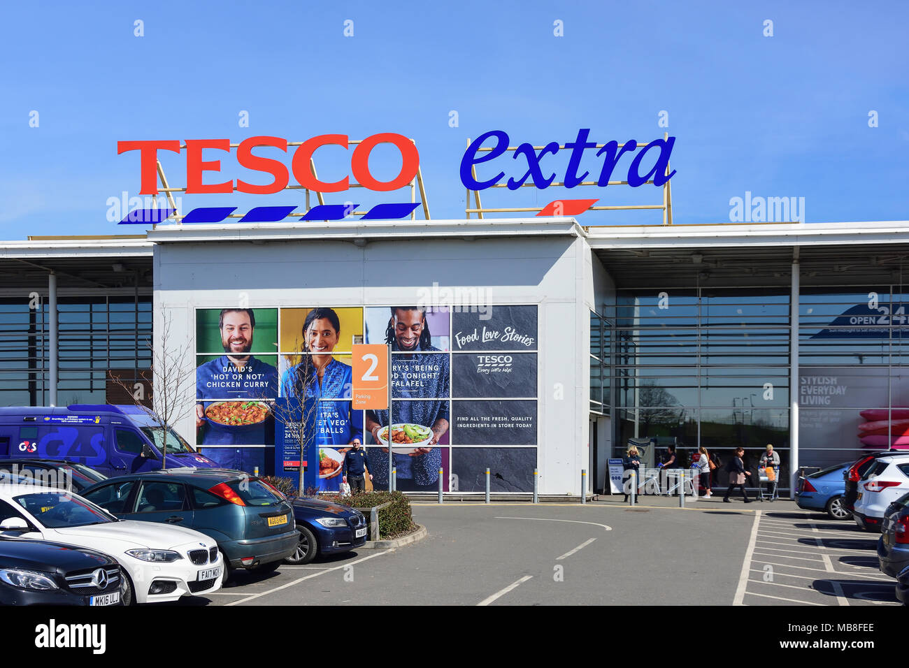 Tesco Superstore Supermarket Exterior High Resolution Stock Photography ...