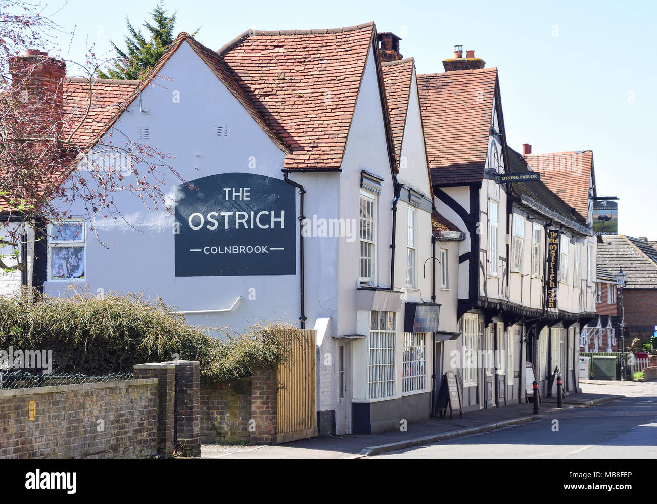 12th century Ostrich Inn, High Street, Colnbrook, Berkshire, England ...