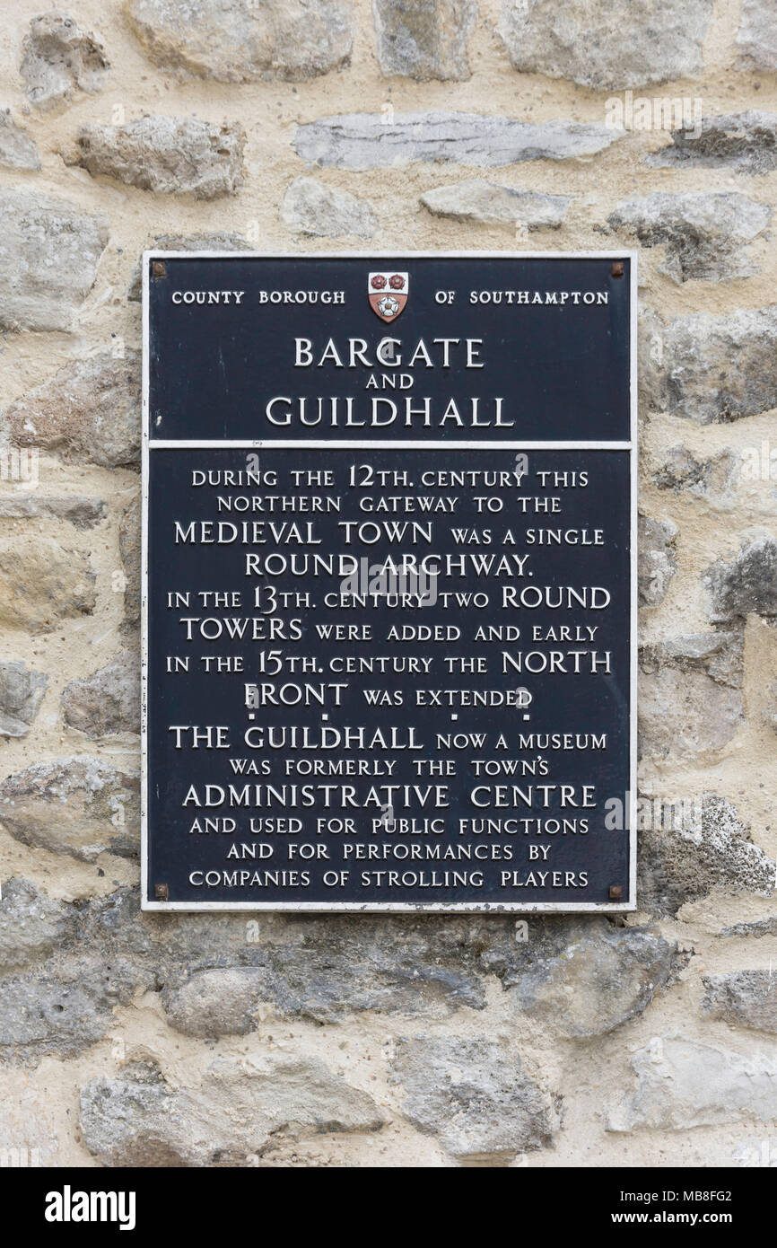 The 12th century bargate and guildhall old town medieval archway hi-res ...