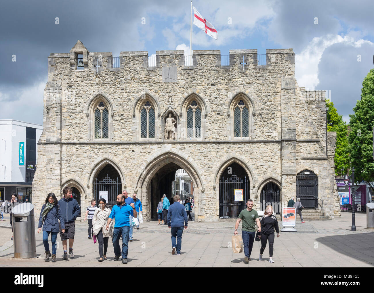 The 12th century bargate and guildhall old town medieval archway hi-res ...