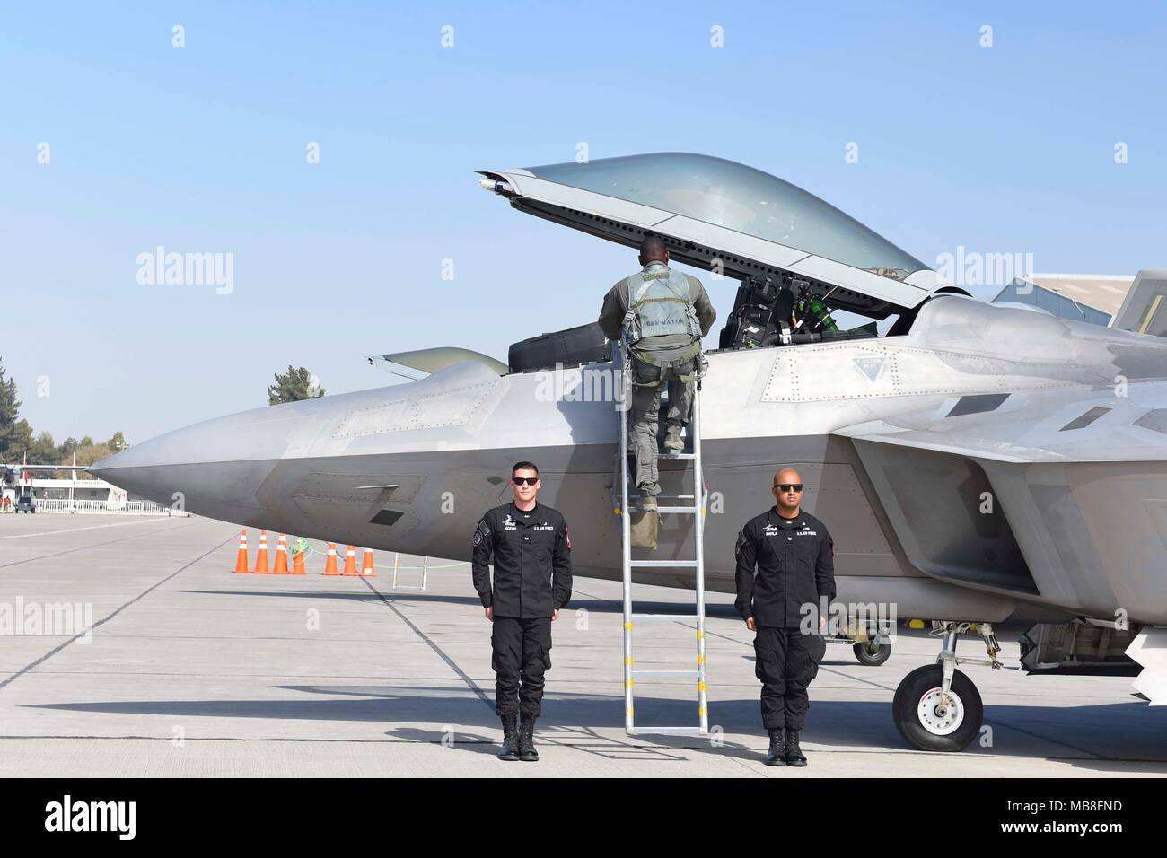 U.S. Air Force Maj. Paul "Loco" Lopez, Air Combat Command F-22 Raptor ...