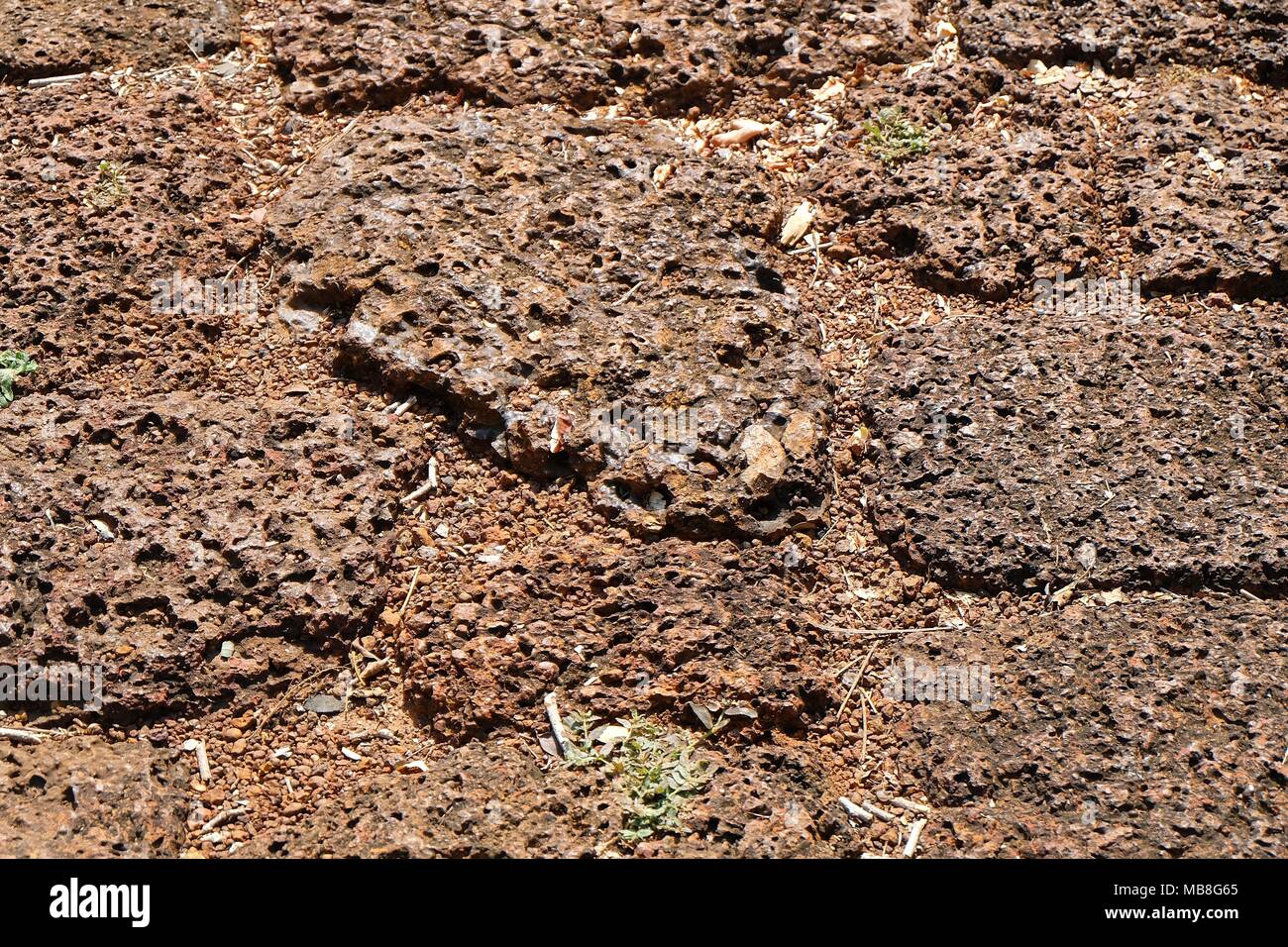 Background Textured of Red Laterite Brick Stones Floor. Laterite Is A ...