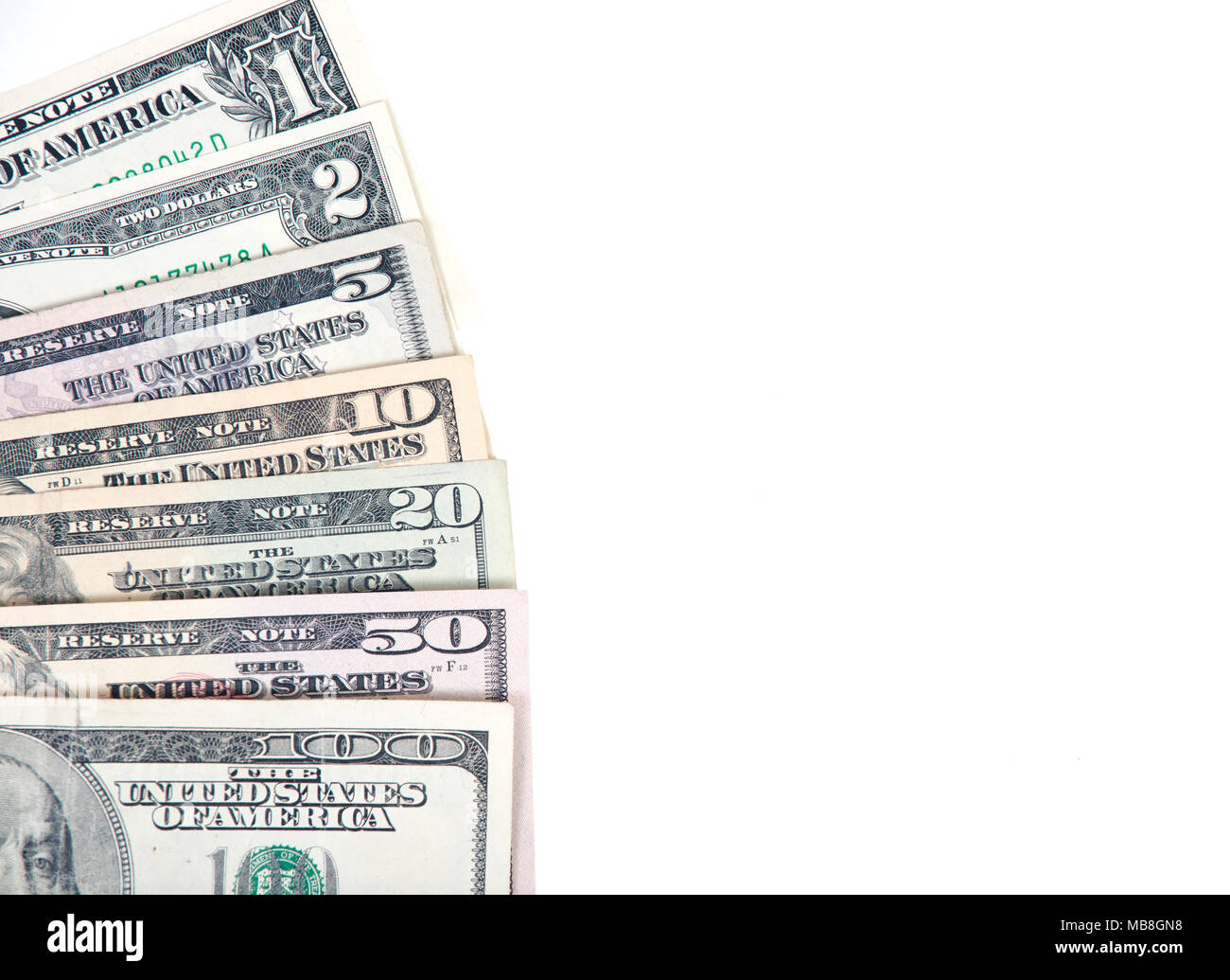 Fan of us dollar bank notes Stock Photo - Alamy