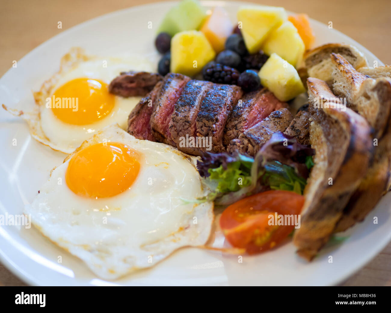 Steak eggs for breakfast at Hometown Diner in Saskatoon, Canada. Medium ...