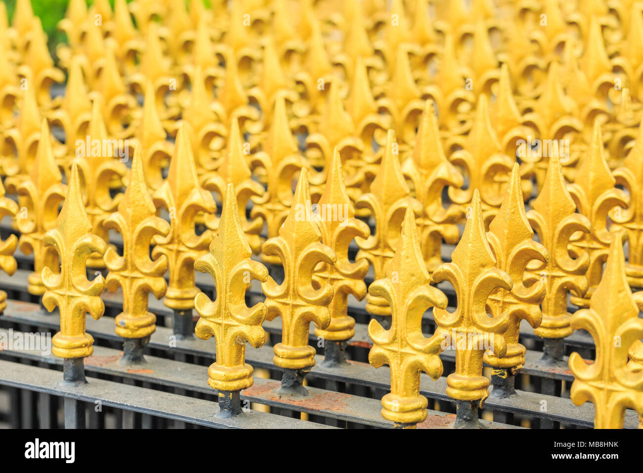 Modern Thai art of fence at the temple, Thailand Stock Photo - Alamy