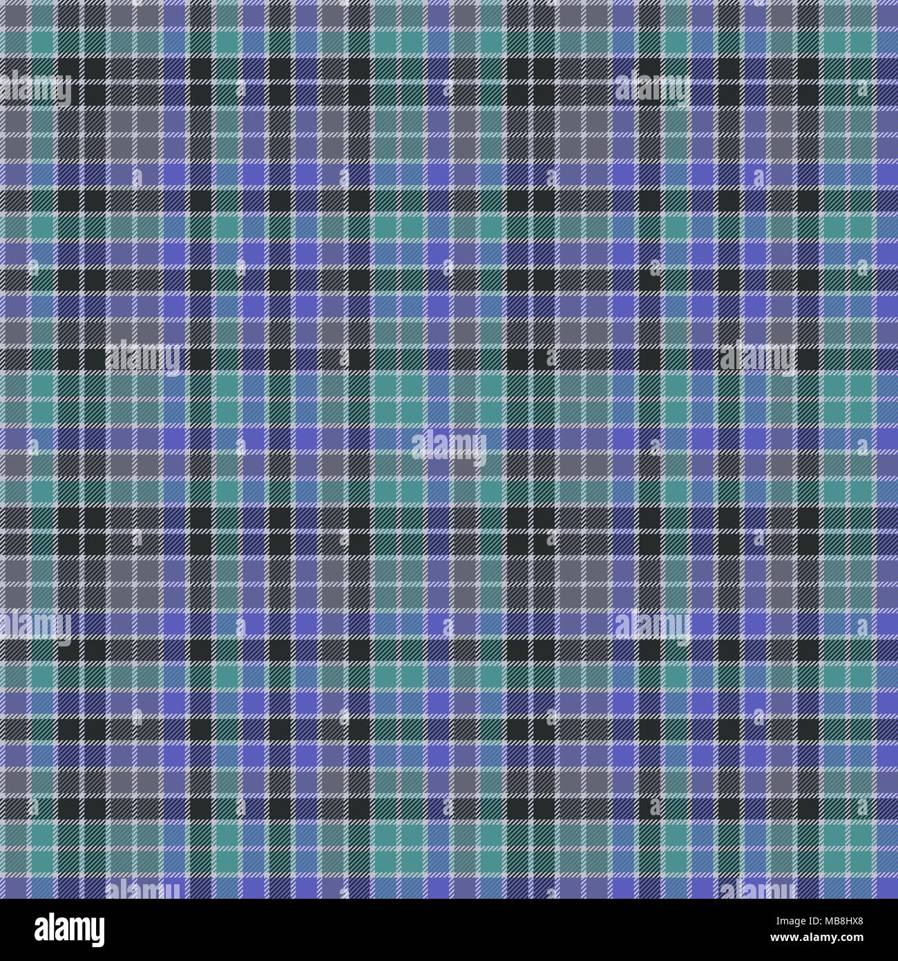Blue colors check plaid seamless pattern. Flat design. Vector ...