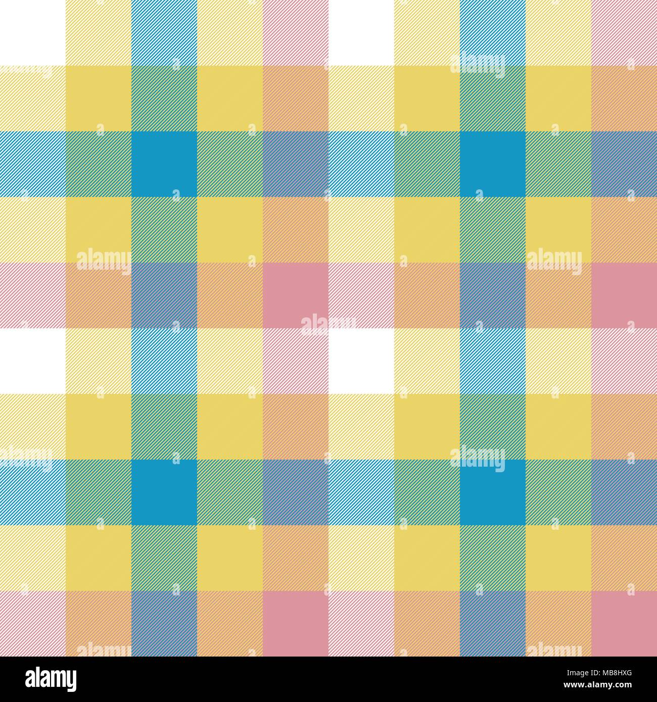 Colored check plaid seamless pattern. Vector illustration Stock Vector ...