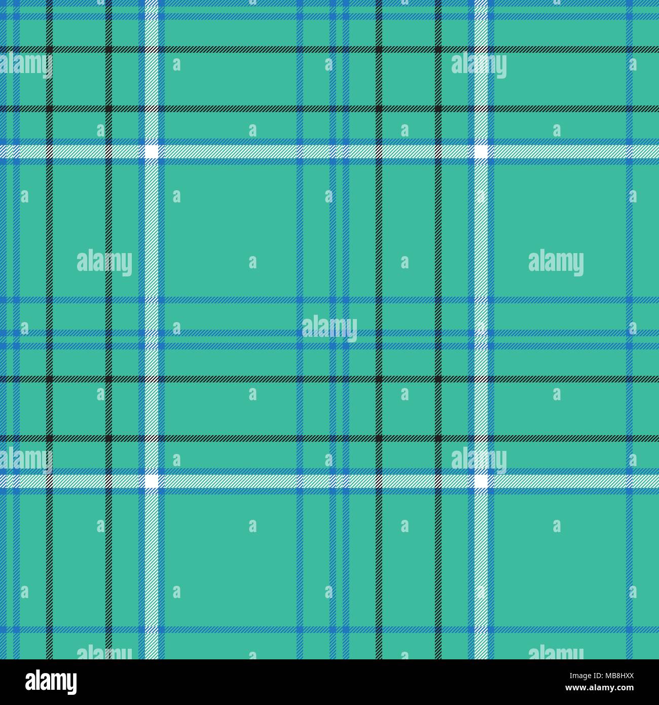 Green blue background check seamless fabric texture. Flat design ...