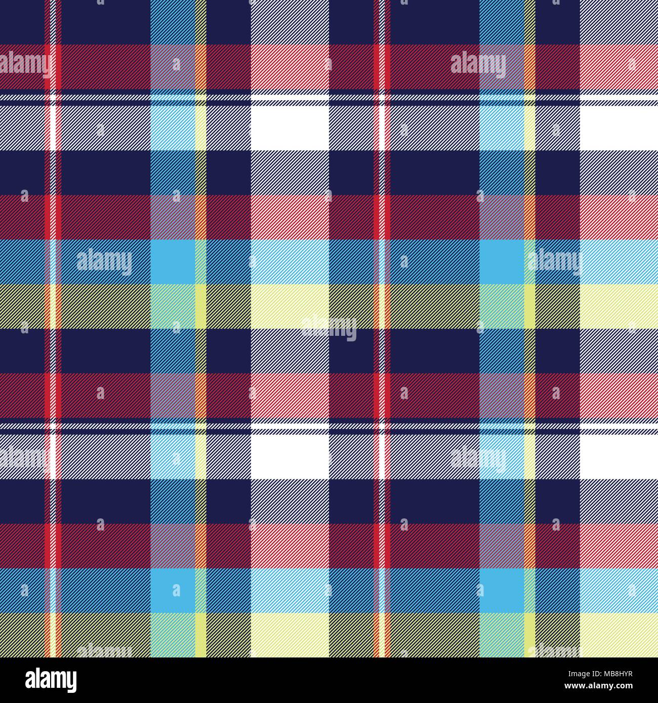 Blue check seamless pattern fabric textile. Vector illustration Stock ...