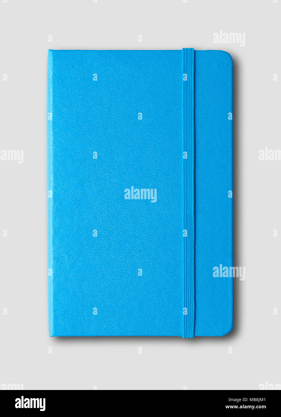 blue closed notebook mockup isolated on grey Stock Photo - Alamy