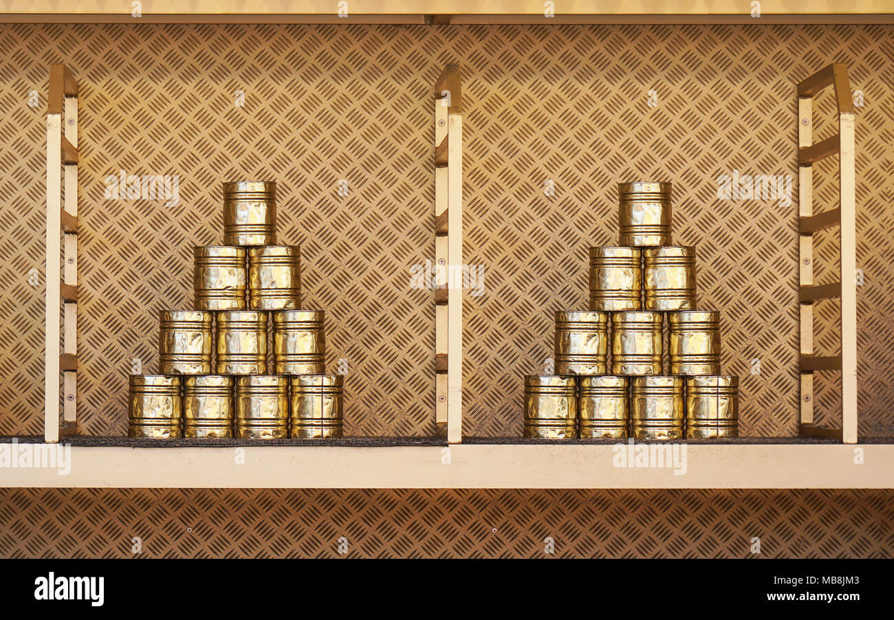 Stack of cans pyramid hi-res stock photography and images - Alamy