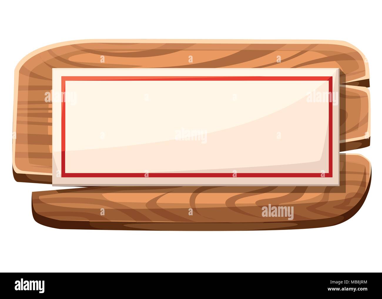 Wooden signboard. Plaque with place for text or symbols. Vector ...