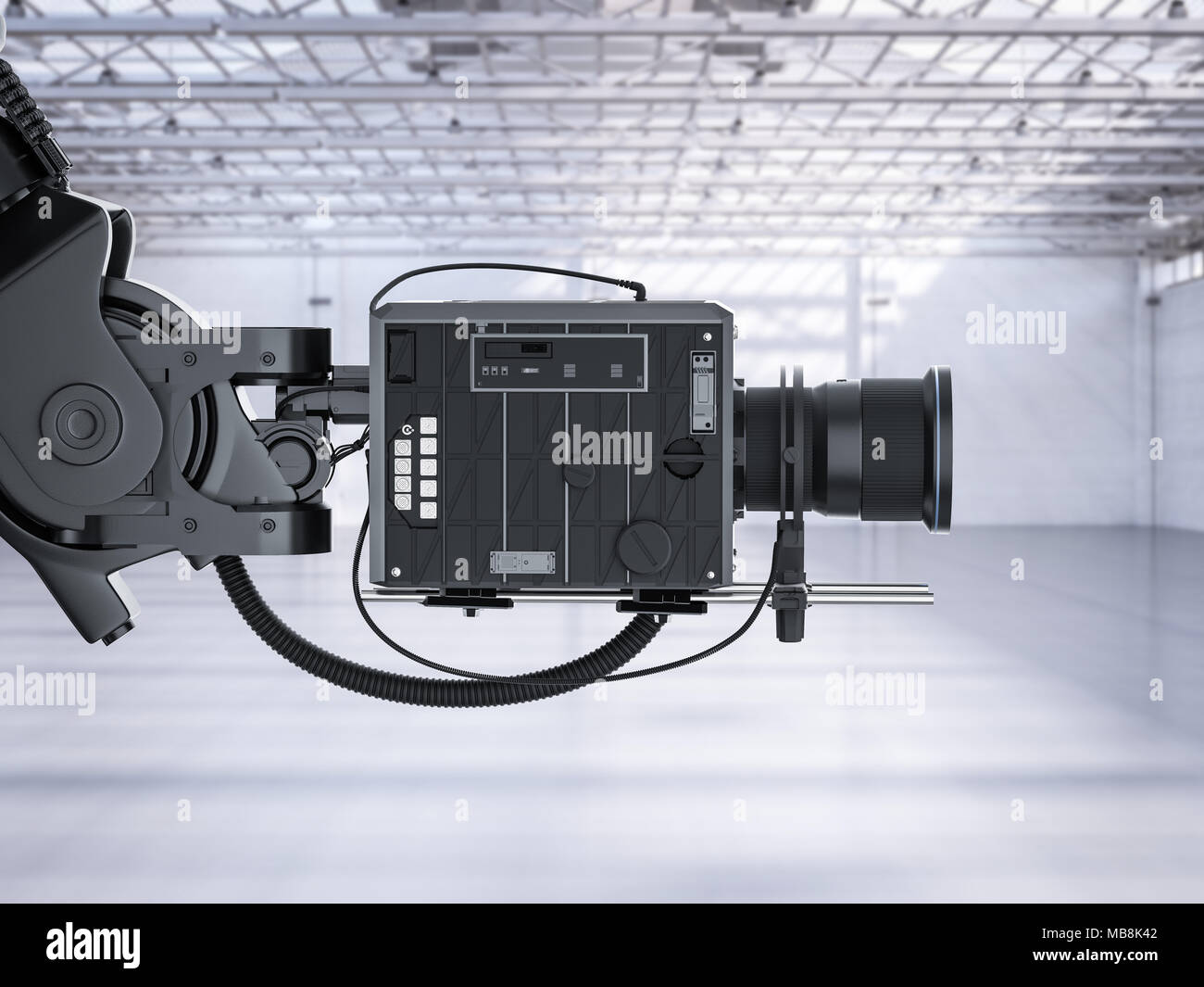 3d rendering black robot hand with camera or robotic camera Stock Photo ...