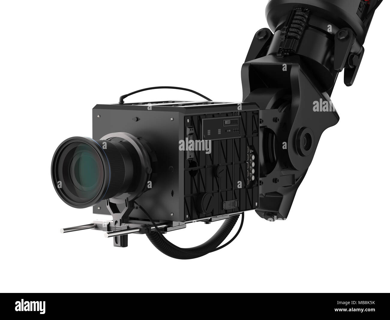 3d rendering black robot hand with camera or robotic camera Stock Photo ...