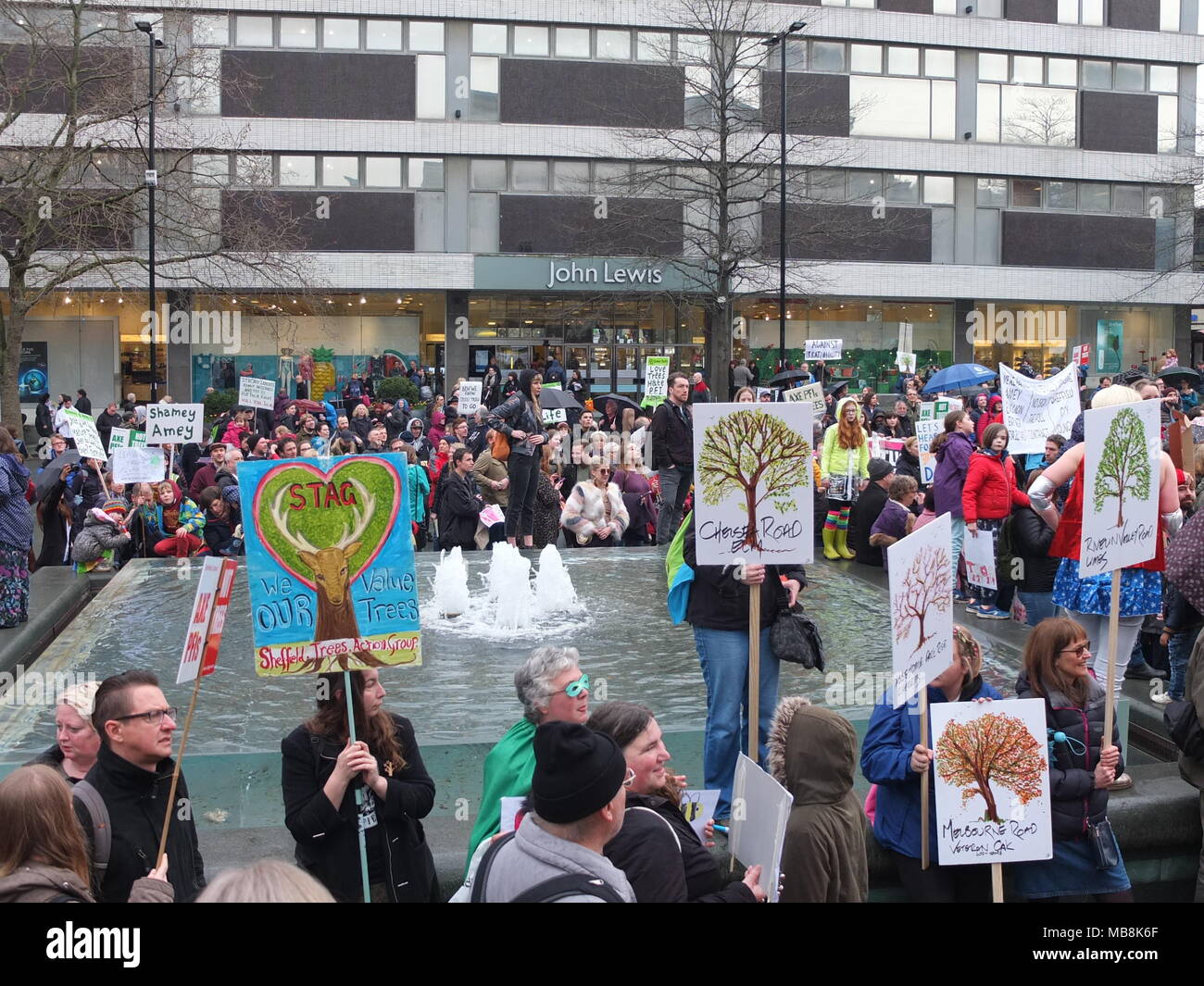 Sheffield tree rally hi-res stock photography and images - Alamy