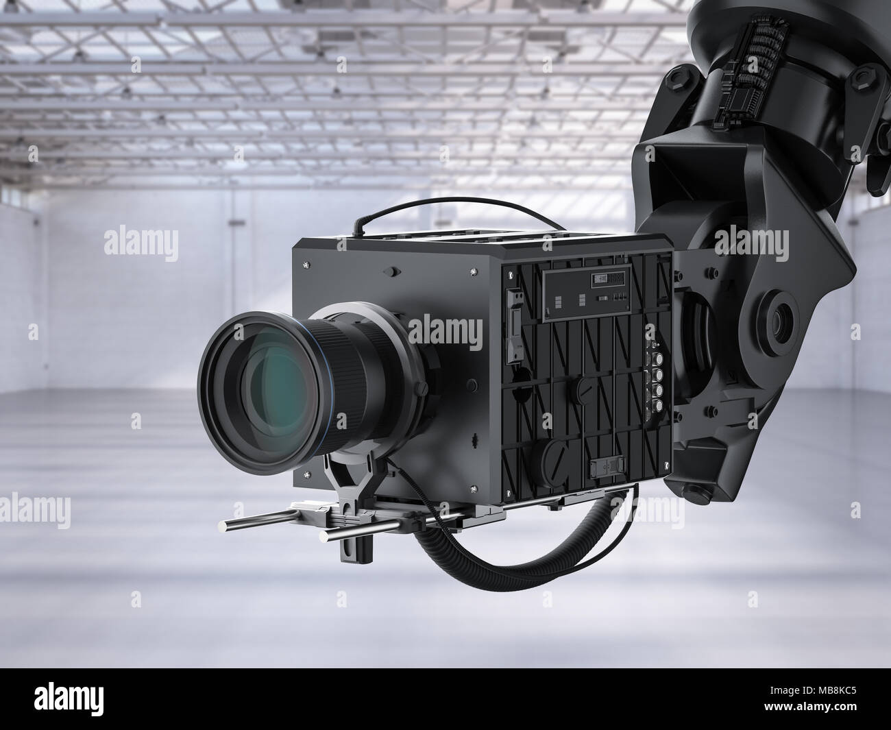 3d rendering black robot hand with camera or robotic camera Stock Photo ...