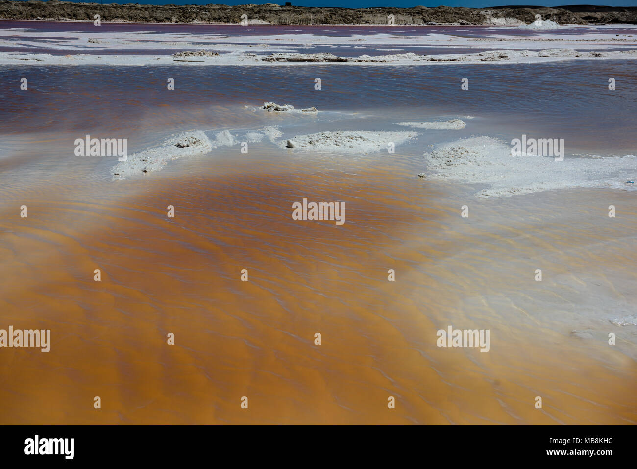 A salt mine near the Cape Cross seal colony on Namibia's Skeleton Coast ...