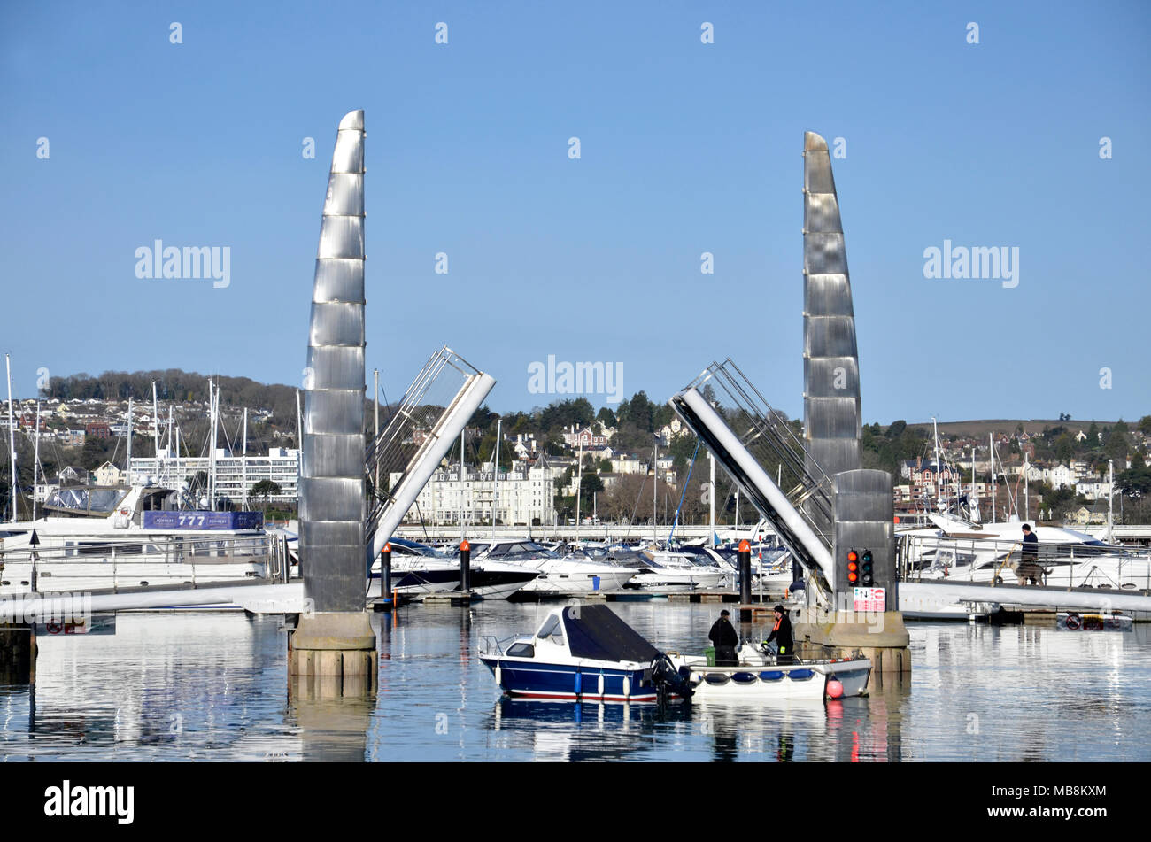 Torquay harbour and marina on the English Riviera in Devon Stock Photo ...