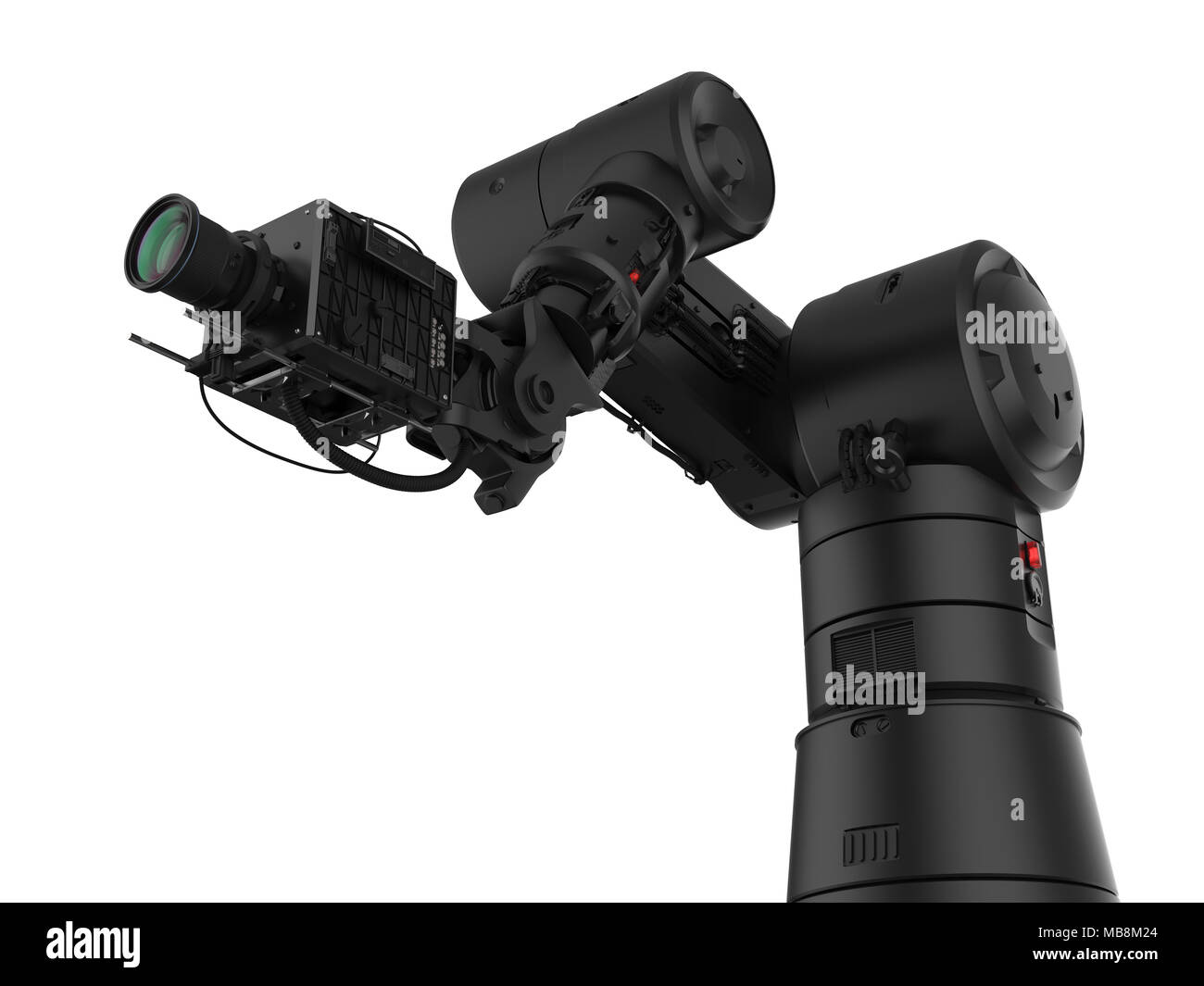 3d rendering black robot hand with camera or robotic camera Stock Photo ...