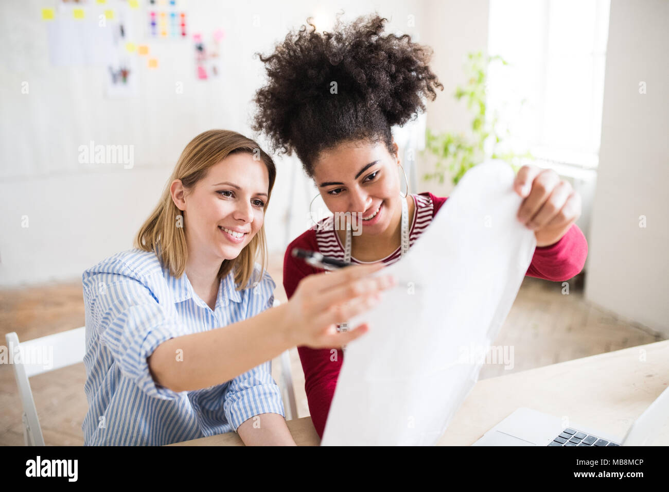 Young creative women in a studio, startup business Stock Photo - Alamy