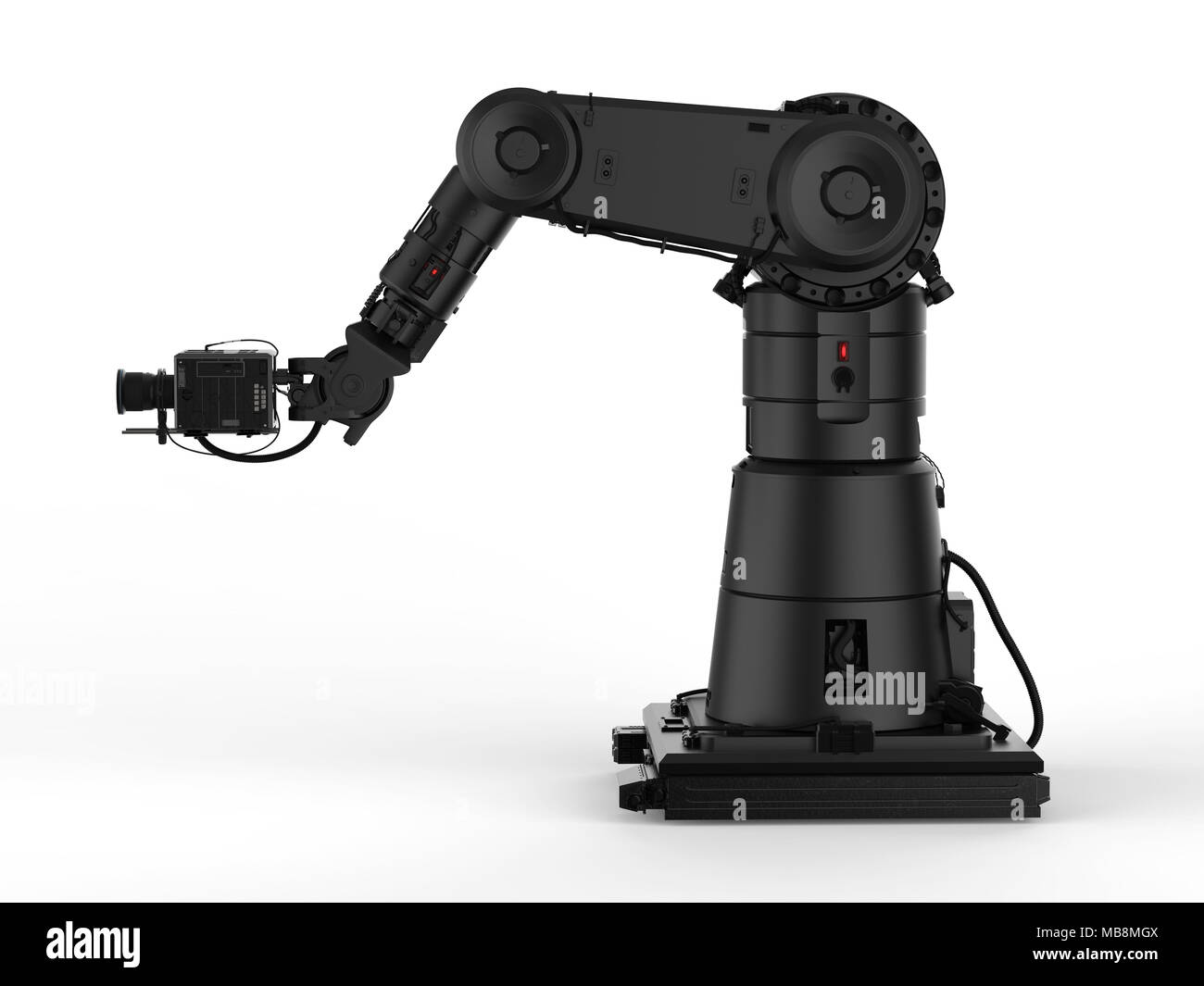 3d rendering black robot hand with camera or robotic camera Stock Photo ...