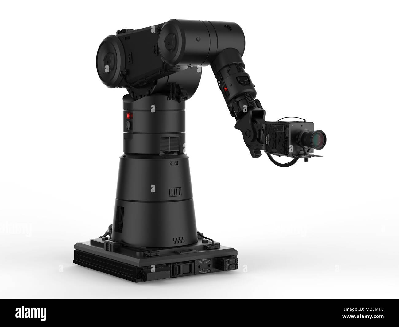 3d rendering black robot hand with camera or robotic camera Stock Photo ...