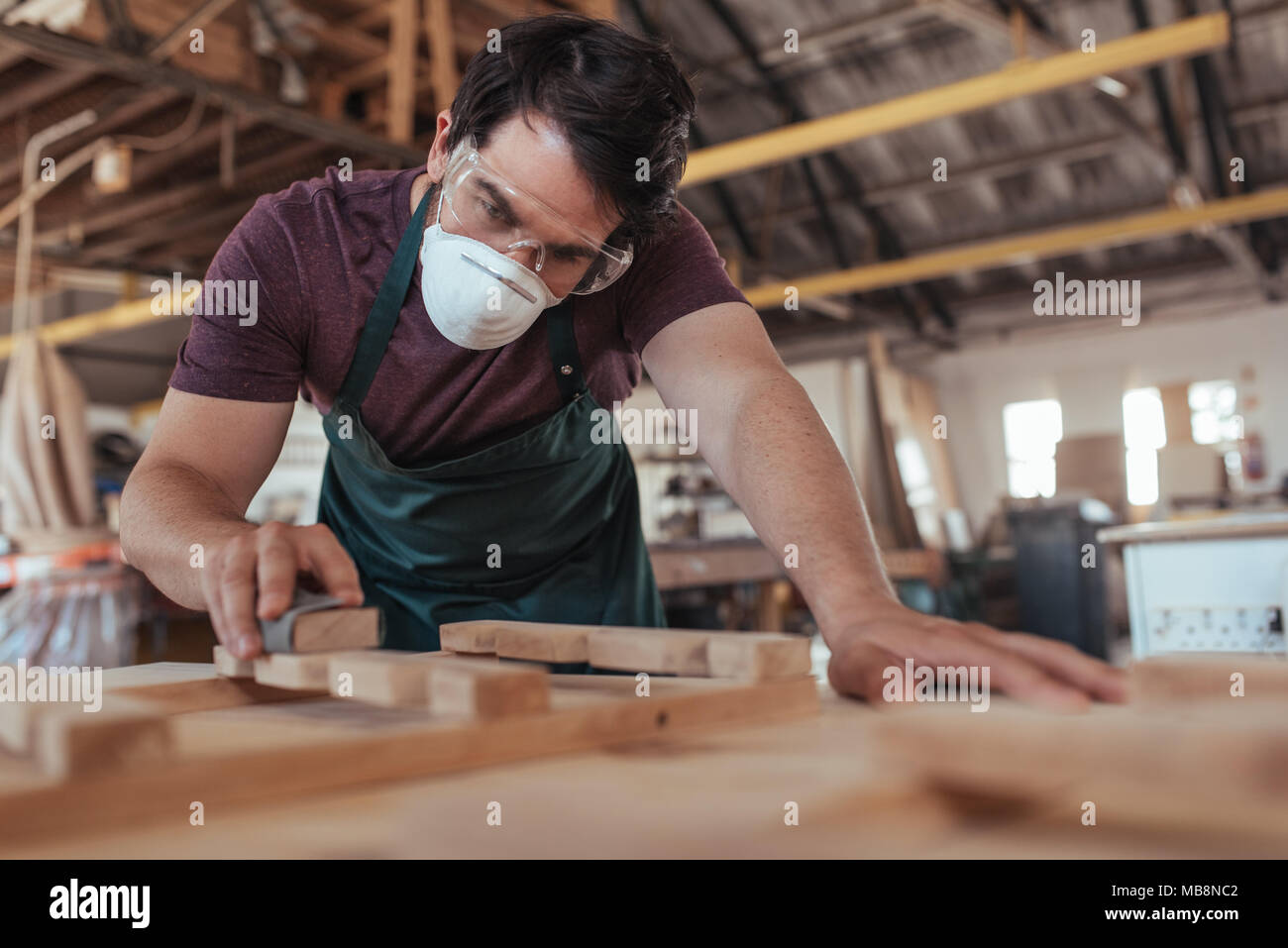 Sanding wood hi-res stock photography and images - Alamy