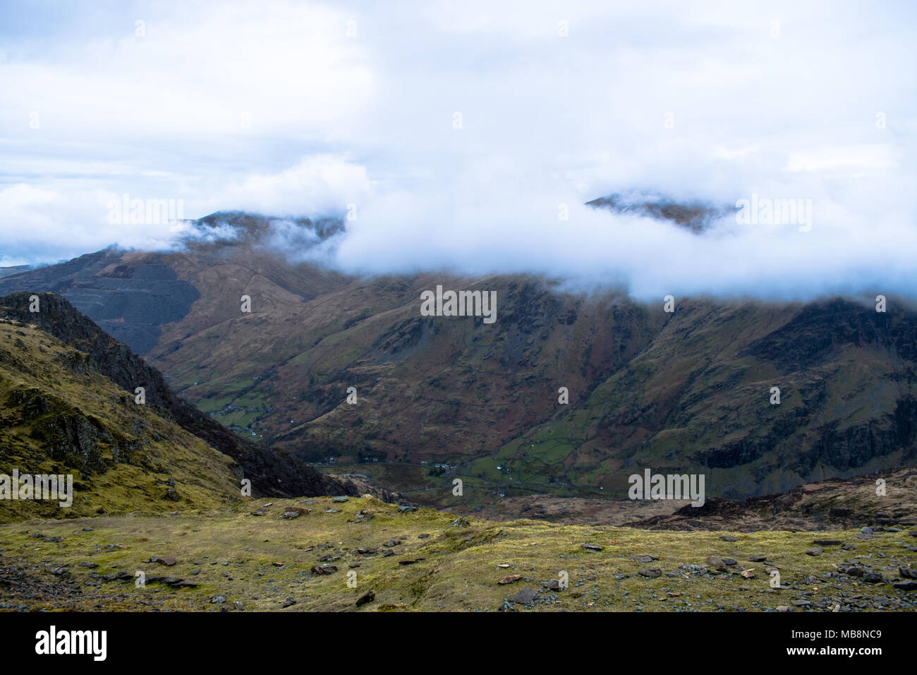 A beautiful mountain view in Snowdon, Wales, UK Stock Photo - Alamy