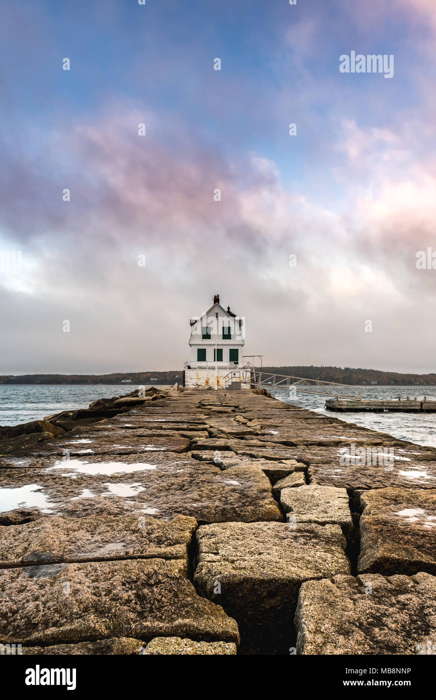 Rockland breakwater lighthouse hi-res stock photography and images - Alamy