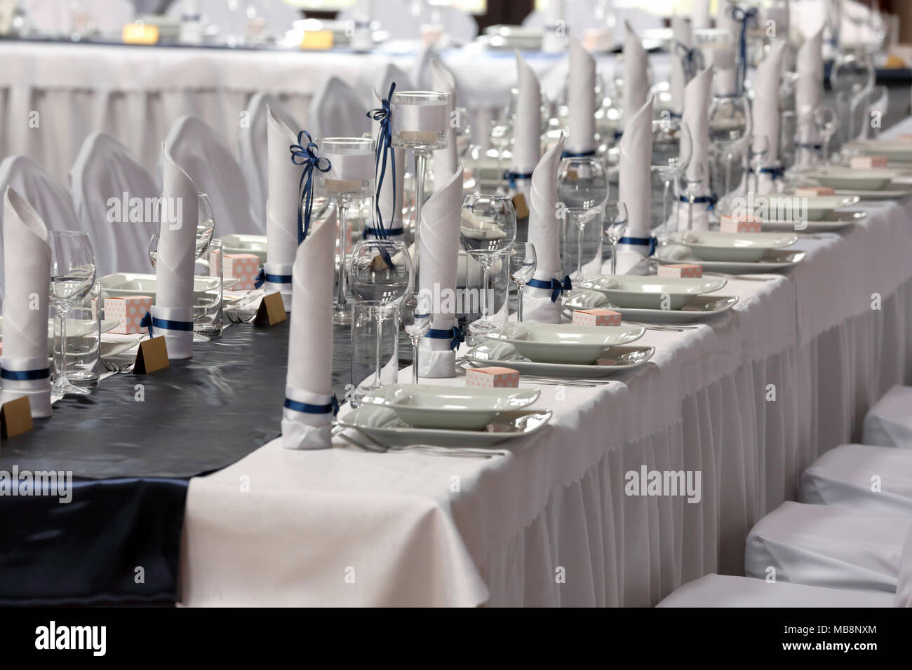 Table dinner set for event party or wedding reception Stock Photo - Alamy