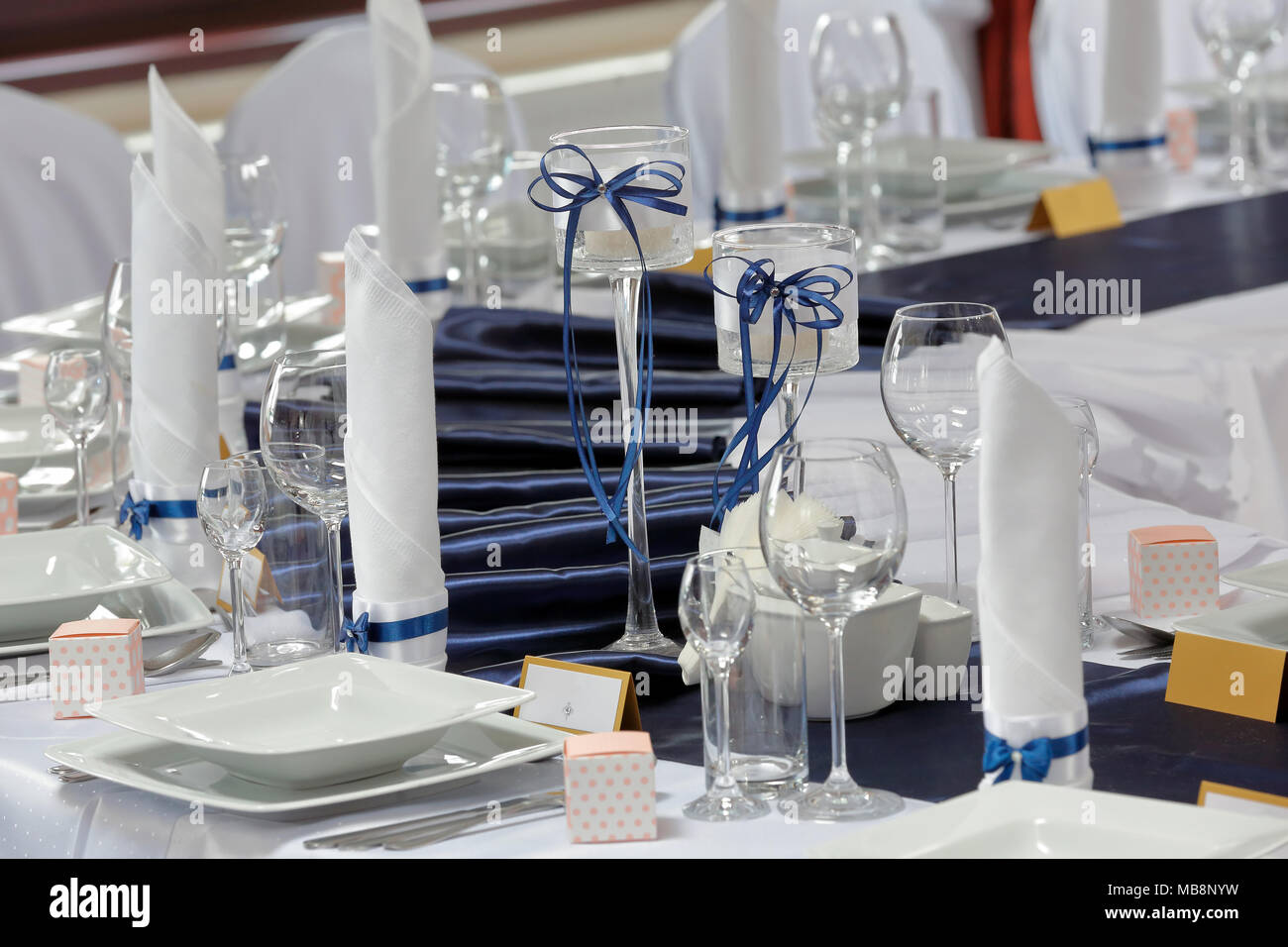 Table dinner set for event party or wedding reception Stock Photo - Alamy