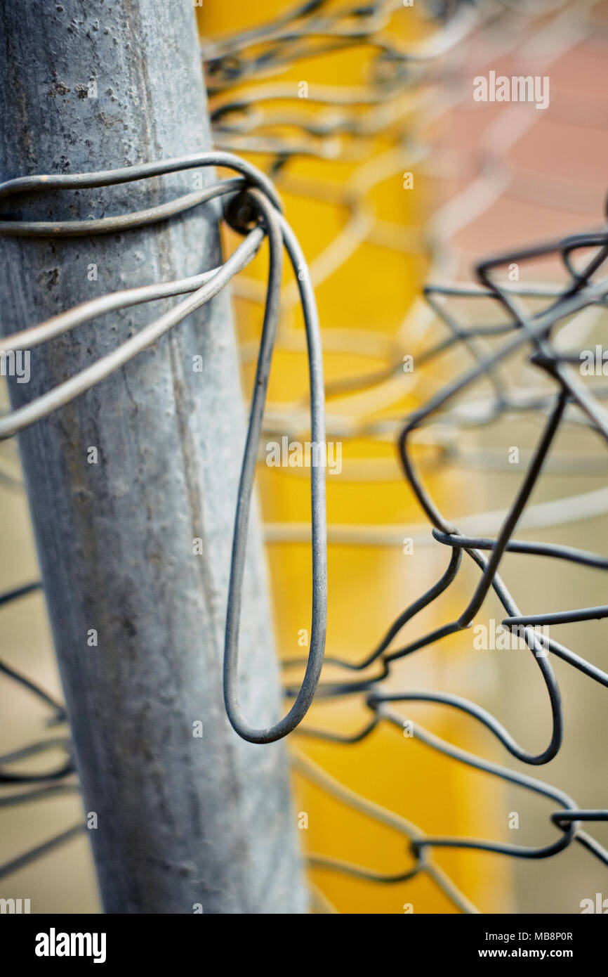 Metal wire fence abstract Stock Photo - Alamy